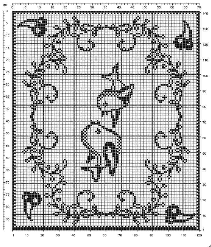 Free Filet Crochet Pattern little bird