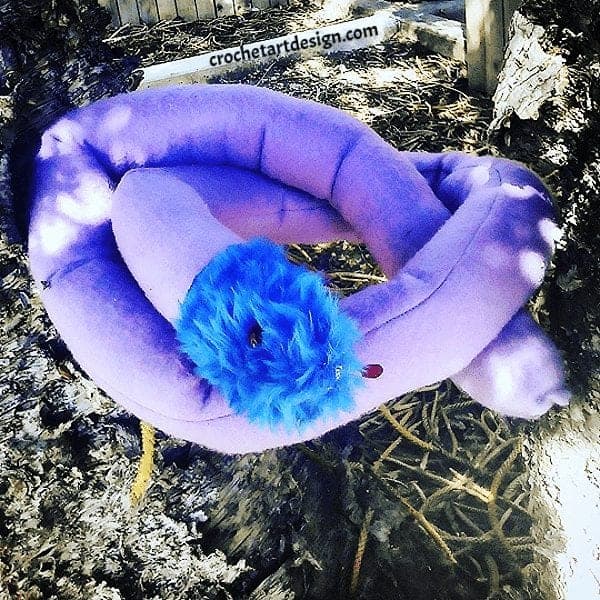 Scrap fabric Stuffed Animal Snake – How to Crochet